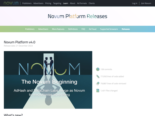 Novum - Learn - Releases